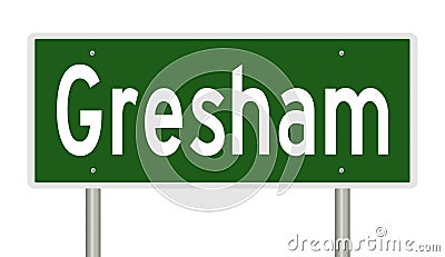 Road Sign For Gresham Oregon Royalty-Free Stock Image | CartoonDealer ...