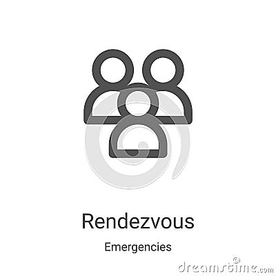 Rendezvous Icon Vector From Emergencies Collection. Thin Line ...
