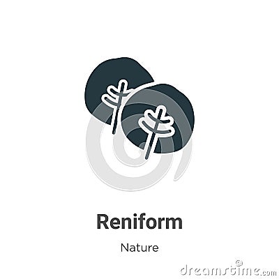 Reniform Vector Icon On White Background. Flat Vector Reniform Icon ...