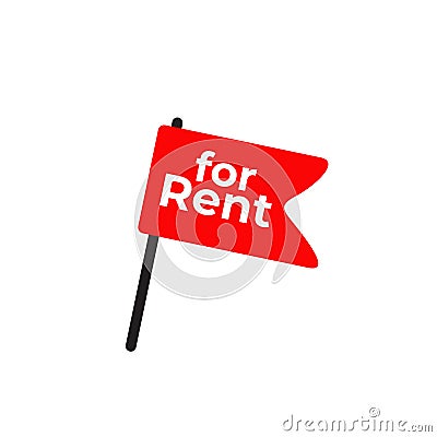For Rent Plank Sign Logo Design Cartoon Vector | CartoonDealer.com ...