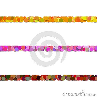 Repeatable Circle Pattern Text Dividing Line Design Set - Vector ...