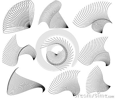 Repeating Curve Designs Vector Illustration | CartoonDealer.com #131963742