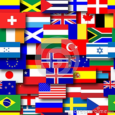 Repeating Flags Background Royalty Free Stock Photography - Image: 34065437