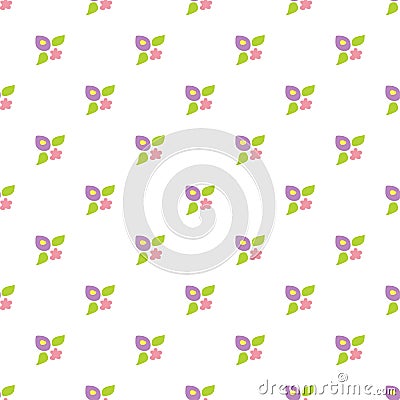 Repetitive Seamless Texture With Abstract Floral Pattern Vector ...