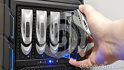 Replacing The Hard Disk Drive In A RAID Configuration Royalty-Free ...