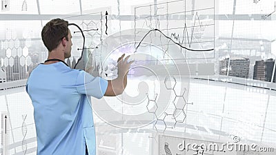 Researcher Using Technology Stock Footage - Video of analysis ...