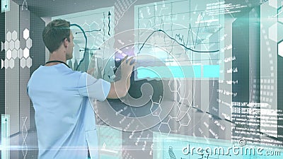 Researcher Using Technology Stock Footage - Video of analysis ...