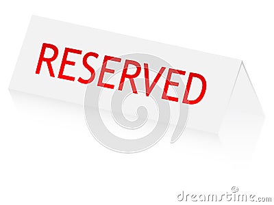 Reserved Panel Cartoon Vector | CartoonDealer.com #11873595