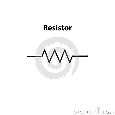 Resistor. Anode And Cathode. Electronic Symbol Of Illustration Of Basic ...