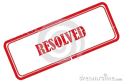 Resolved Stamp On White Royalty-Free Stock Photography | CartoonDealer ...