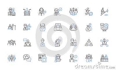 Resource Allocation Line Icons Collection. Allocation, Capacity ...