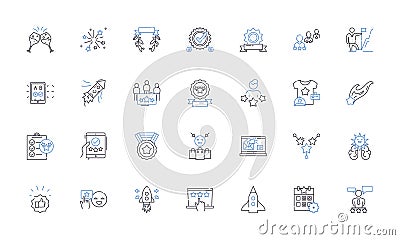 Resourceful Masters Line Icons Collection. Innovative, Adaptable ...