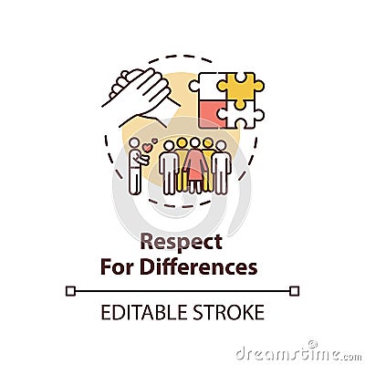 Respect For Differences Concept Icon Cartoon Vector | CartoonDealer.com ...