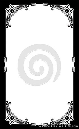Restaurant Menu Card Frame Template Cartoon Vector | CartoonDealer.com ...