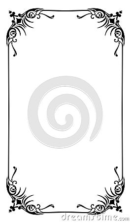 Restaurant Menu Card Frame Template Cartoon Vector | CartoonDealer.com ...