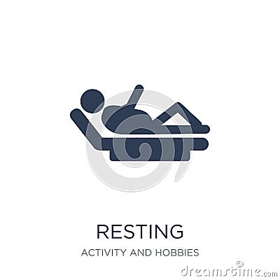 Resting Icon. Trendy Flat Vector Resting Icon On White Background From ...