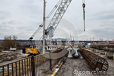 IRPIN, UKRAINE - Restoration Of The Irpin Bridge - March 10, 2023 ...