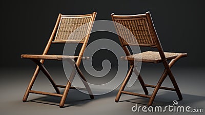 Restored And Repurposed Rattan Folding Chairs In Unreal Engine Style ...