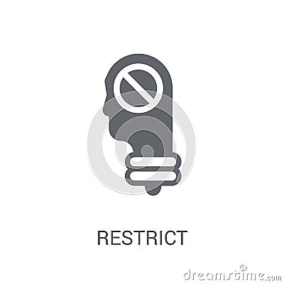 Restrict Icon. Trendy Restrict Logo Concept On White Background Vector ...