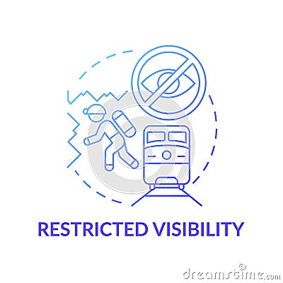 Restricted Visibility Concept Icon Vector Illustration | CartoonDealer ...