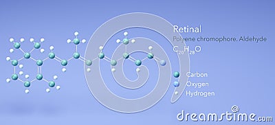 Retinal, Molecular Structures, Polyene Chromophore, 3d Model ...