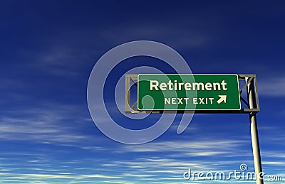 Retirement - Freeway Exit Sign Royalty Free Stock Photography - Image ...
