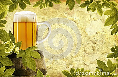 Retro Beer Background Royalty Free Stock Images - Image: 16116489