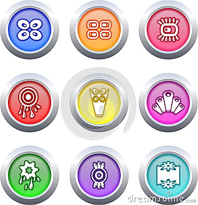 Computer buttons stock illustration. Illustration of shapes - 3943308