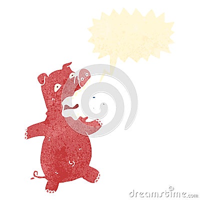 Retro Cartoon Squealing Pig Stock Photography - Image: 37589822