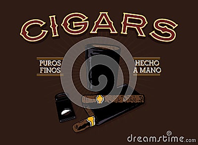 Retro Cigar Ad Stock Vector - Image: 55827633
