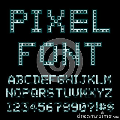 Retro Computer Font. Old PC Alphabet. Stock Vector - Image: 72808277