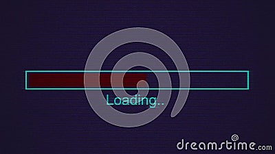 Retro Game Loading Screen stock footage. Video of progression - 147943914