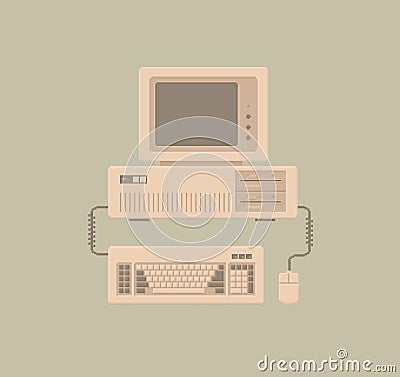 Retro PC Pixel Art Illustration Cartoon Vector | CartoonDealer.com ...