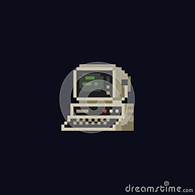 Retro Personal Computer With Terminal Console Commands On The Screen ...