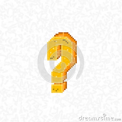 Retro Question Mark Symbol Style 8 Bit Stock Photo | CartoonDealer.com ...