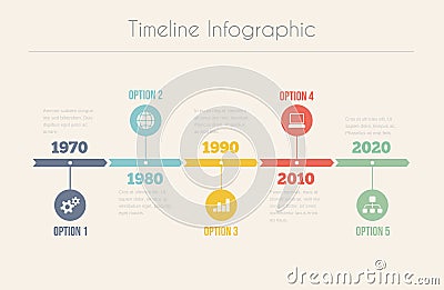 Retro Timeline Infographic Stock Vector - Image: 40032601