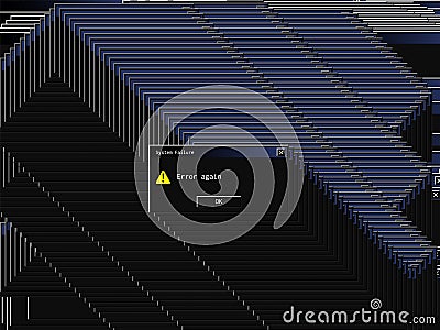 Retro Ui Error Message Window Cartoon Vector | CartoonDealer.com #160001751