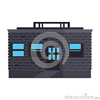 Retro Videogame Edifice Pixelated Cartoon Vector Illustration ...