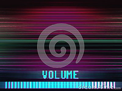 Retrowave Volume Bar On Tv Texture Background Royalty-Free Stock Image ...
