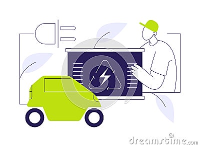 Reusing And Repurposing EV Batteries Abstract Concept Vector ...