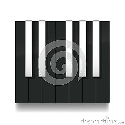 Reverse Piano Keys Inverse Black Octave Cartoon Vector | CartoonDealer ...