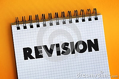 Revision Text On Notepad, Education Concept Background Stock ...