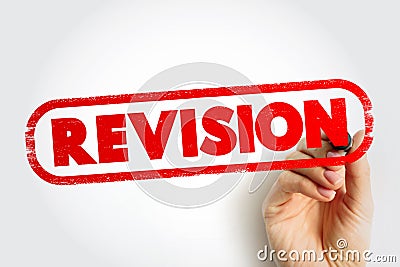 Revision Text Stamp, Education Concept Background Royalty-Free Stock ...