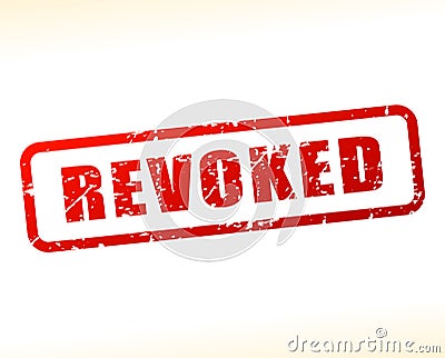 Revoked Text Buffered On White Background Vector Illustration ...