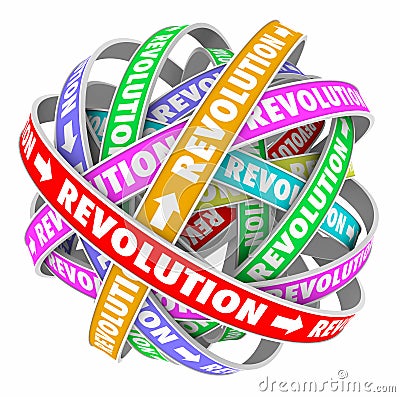 Revolution Words Cycle Change Innovation Evolution Royalty-Free Stock ...