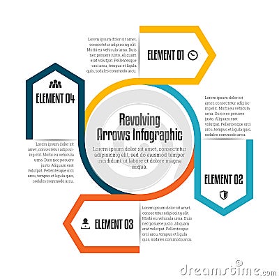 Revolving Arrows Infographic Vector Illustration | CartoonDealer.com ...