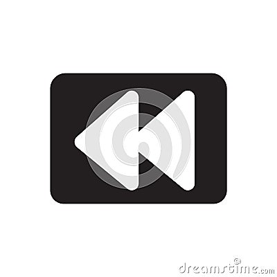 Rewind Icon Vector Sign And Symbol Isolated On White Background, Rewind ...