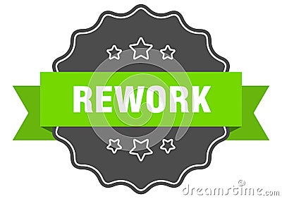 Rework Label. Rework Isolated Seal. Sticker. Sign Vector Illustration ...