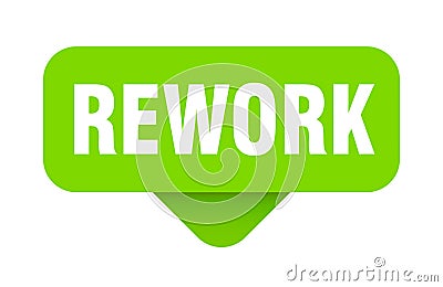 Rework Sticker. Rework Sign On Transparent Background Cartoon Vector ...