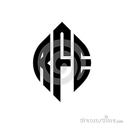 RFE Circle Letter Logo Design With Circle And Ellipse Shape. RFE ...